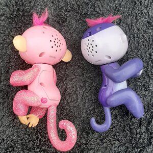 Wowwee | Toys | Wowwee Fingerlings Pink Sparkle Monkey Purple Sloth ...